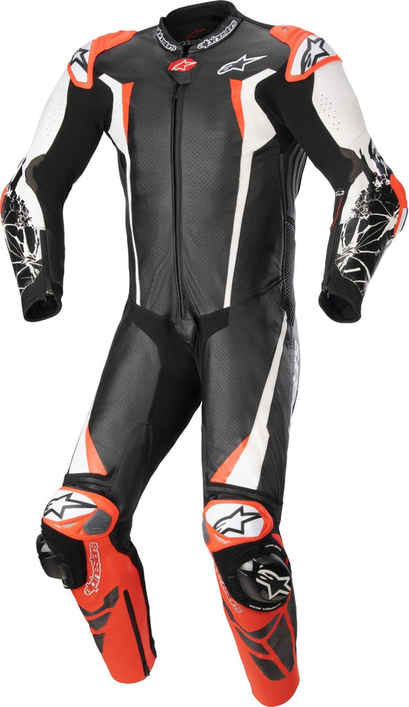 Alpinestars Absolute V2 One Piece Leather Suit - Black/White/Red ...