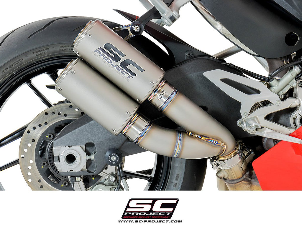 SC Project Twin CR-T Slip-On Exhaust for Ducati Panigale 959 2016-19 ...