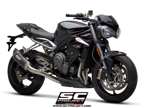 SC Project SC1-R Full Exhaust System 3-1 for Triumph Street Triple RS ...